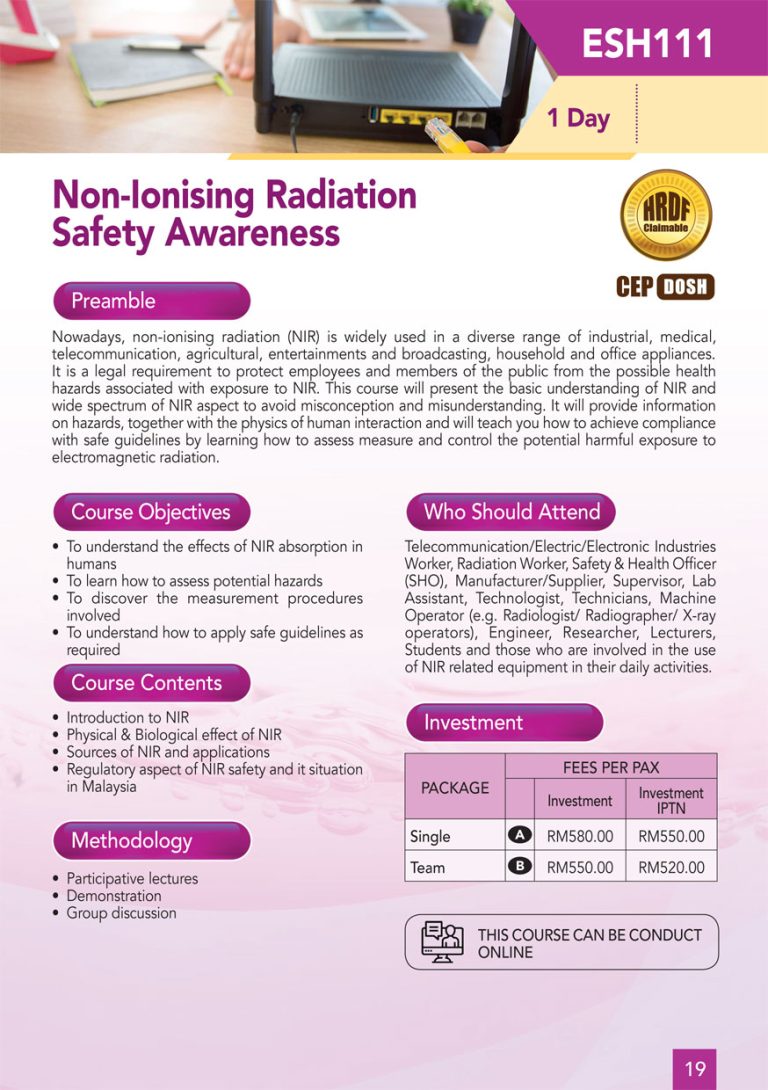 ESH 111: Non-Ionizing Radiation Safety Awareness – Centre of Nuclear ...