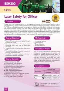 ESH 300: Laser Safety for Officer – Centre of Nuclear Excellence Malaysia