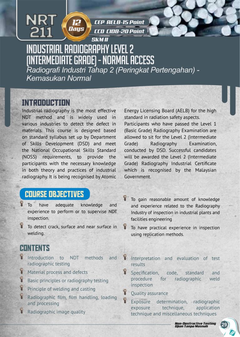 Non Destructive Testing – Centre of Nuclear Excellence Malaysia