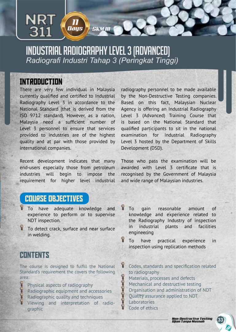 Non Destructive Testing – Centre of Nuclear Excellence Malaysia