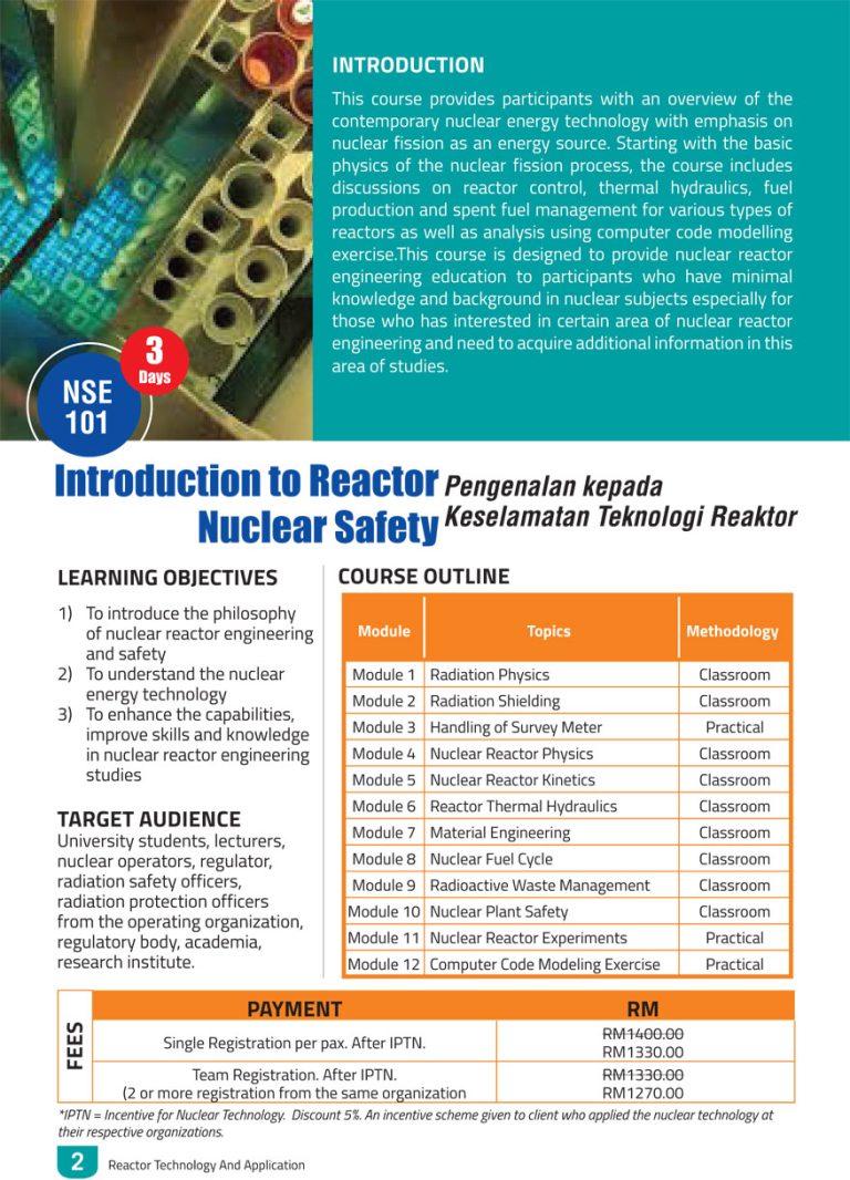 Nuclear Science and Engineering – Centre of Nuclear Excellence Malaysia