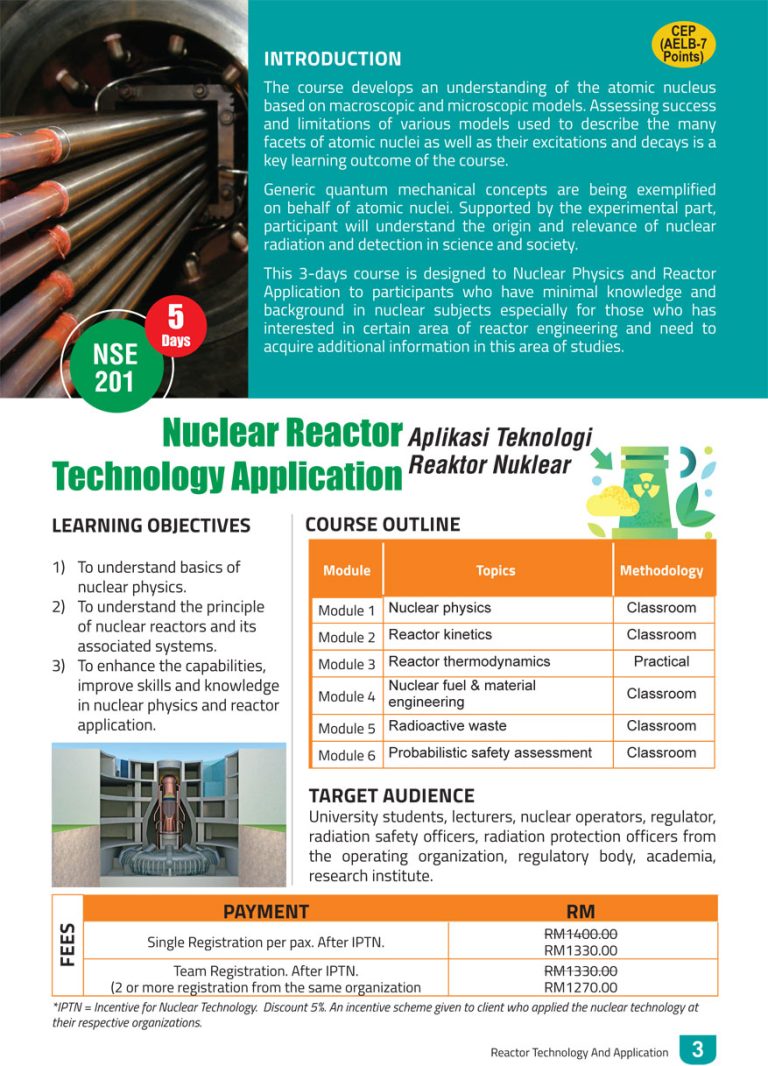 Nuclear Science and Engineering – Centre of Nuclear Excellence Malaysia
