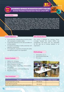 RSH 104: Awareness Seminar on Radiation Safety for OBTL – Centre of ...