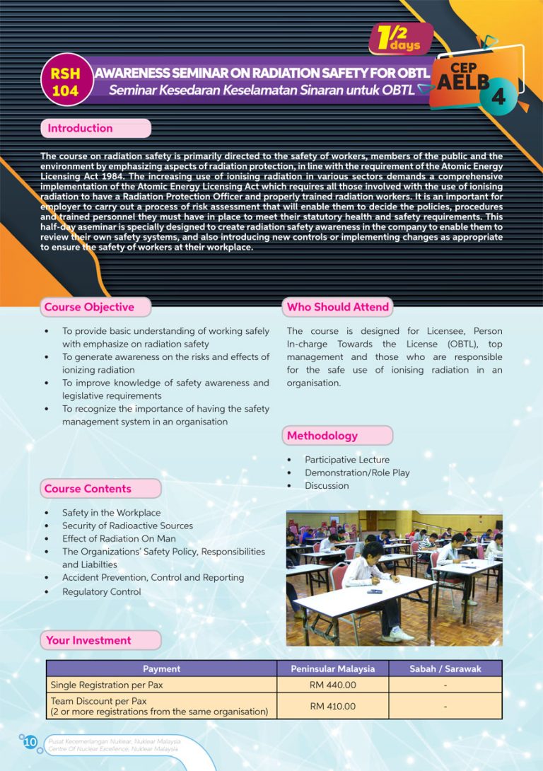 Radiation Safety and Health – Centre of Nuclear Excellence Malaysia