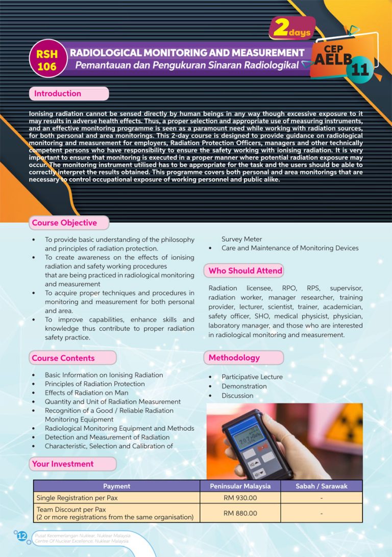 Radiation Safety and Health – Centre of Nuclear Excellence Malaysia