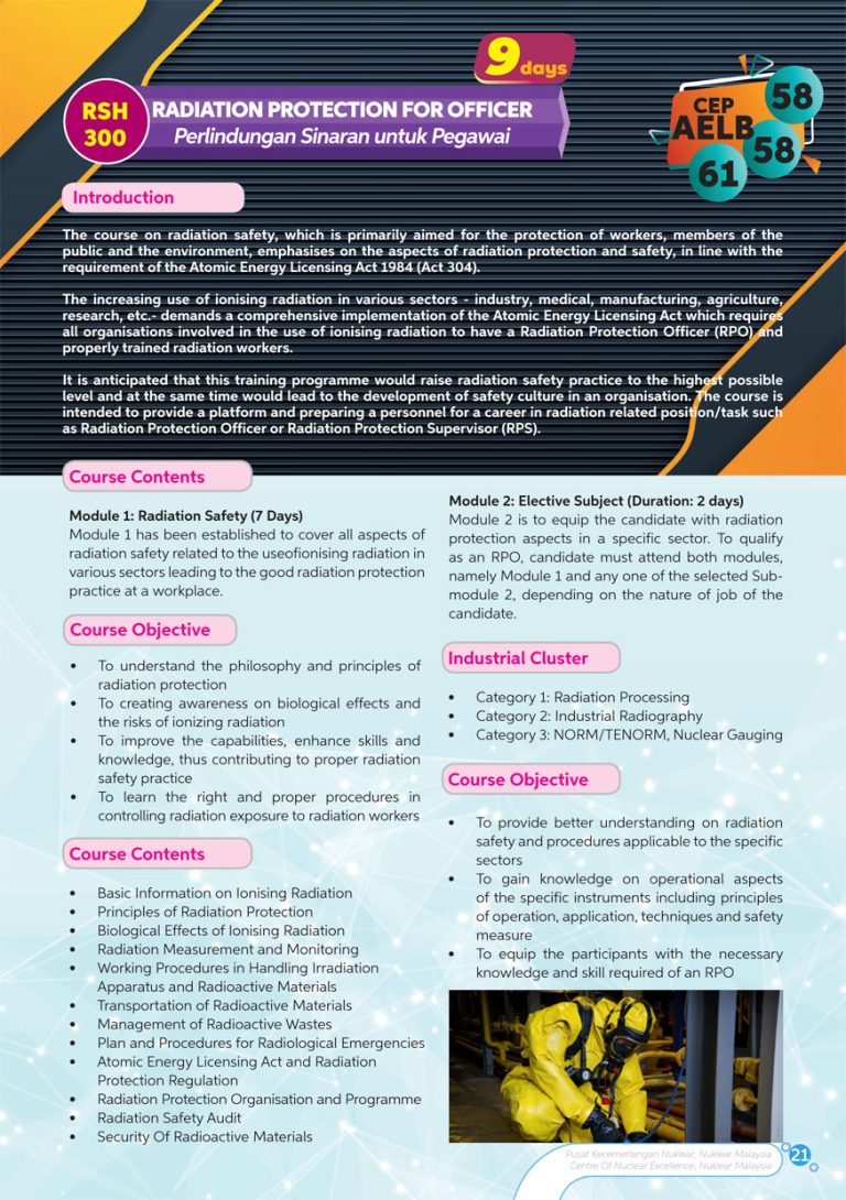 Radiation Safety and Health – Centre of Nuclear Excellence Malaysia
