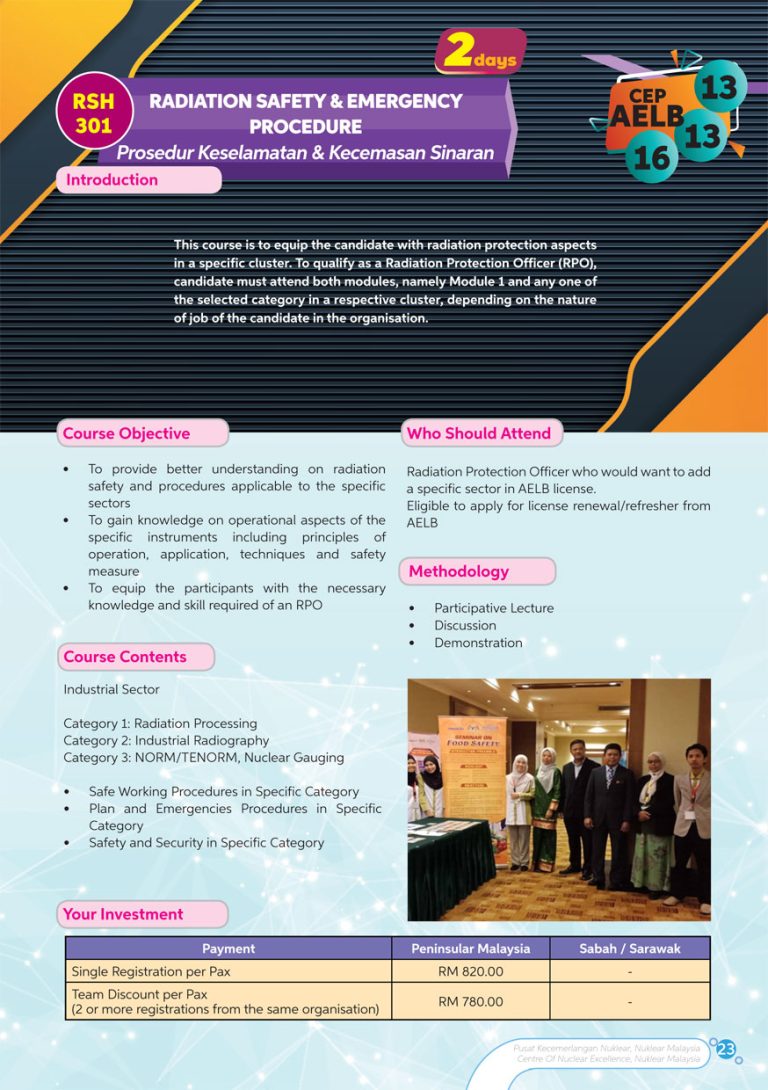 Radiation Safety and Health – Centre of Nuclear Excellence Malaysia