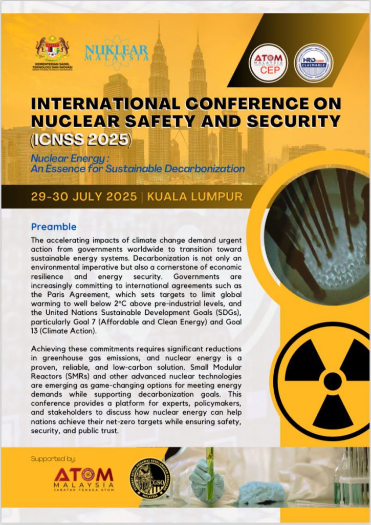 INTERNATIONAL CONFERENCE ON NUCLEAR SAFETY & SECURITY (ICNSS) 2025 – Centre of Nuclear ...