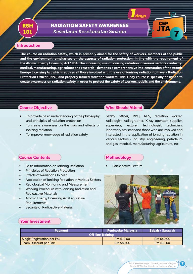 Radiation Safety and Health – Centre of Nuclear Excellence Malaysia